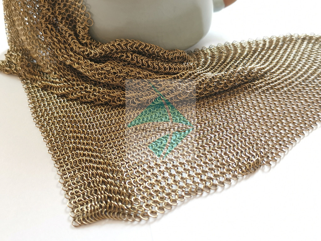 الذهب الدائري شبكة Chainmail نسج نوع الفولاذ المقاوم للصدأ حلقة دائرية ...
